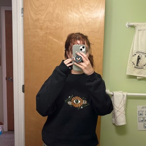 Mushroom Moth Embroidered Beanie Handmade Embroidered - Etsy