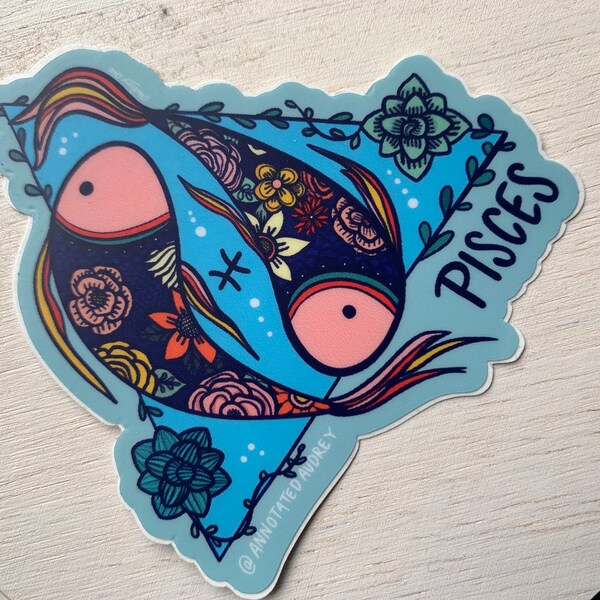 Vinyl Sticker | Pisces | Zodiac Astrology Weatherproof Decal | Gifts ...