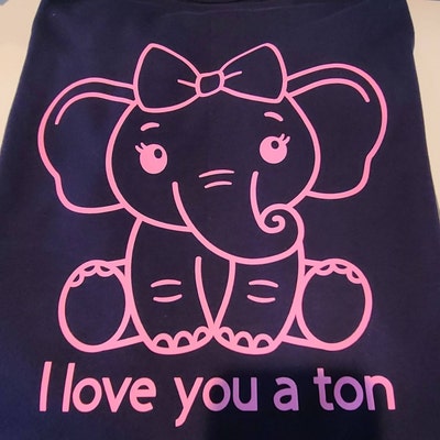 Baby Elephant Girl SVG Cute Sitting Elephant Outline Cut File for ...