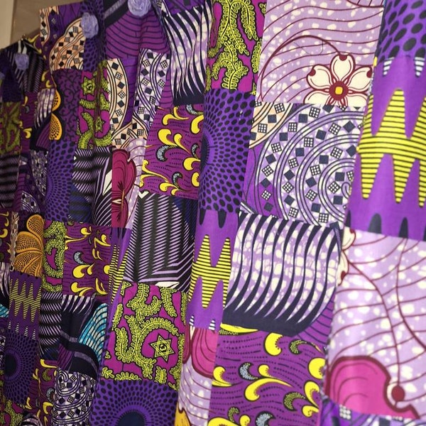 Smart African Print Handmade Patchwork Pencil Skirt 100% Cotton Double ...