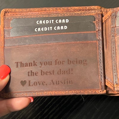 Mens Brown Leather Dog Hunting Wallet. RFID Blocking Genuine Leather ...