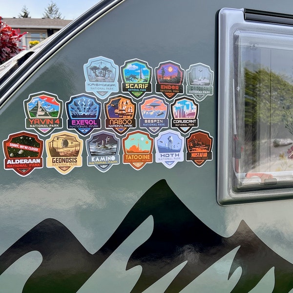 Star Wars National Park Sticker Set - Etsy