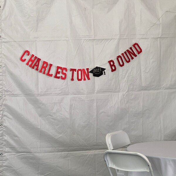 Graduation Custom College Bound Banner - Sign - Garland - Grad Party ...