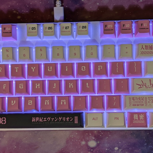 Eva Unit-08 Keycap Set, Cherry Profile, PBT, Cherry MX Stem, Dye-sub ...
