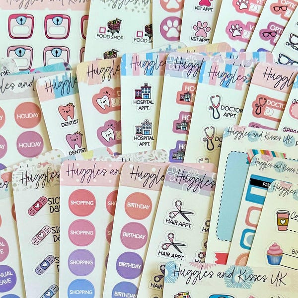 Doctor Appointment Planner Sticker / Pastel Colours Doctor Appt ...