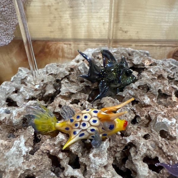 Glass Figurine Jumping Spider, Glass Brown Spider, Handblown Glass ...