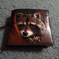 Leather Wallet, Tiger Wallet, Hand-tooled Leather Wallet, Passport ...