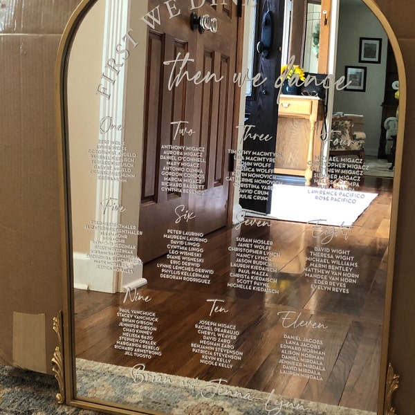 ARCH Seating Chart • ARCH Table Plan • 4 Pre-designed Templates • Vinyl ...