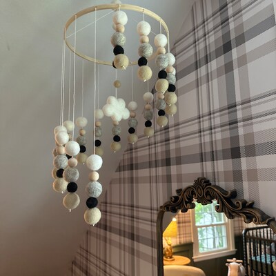 Baby Mobile, Gold Mobile Baby, Musical Box, Mobile Nursery, Boho Chic ...