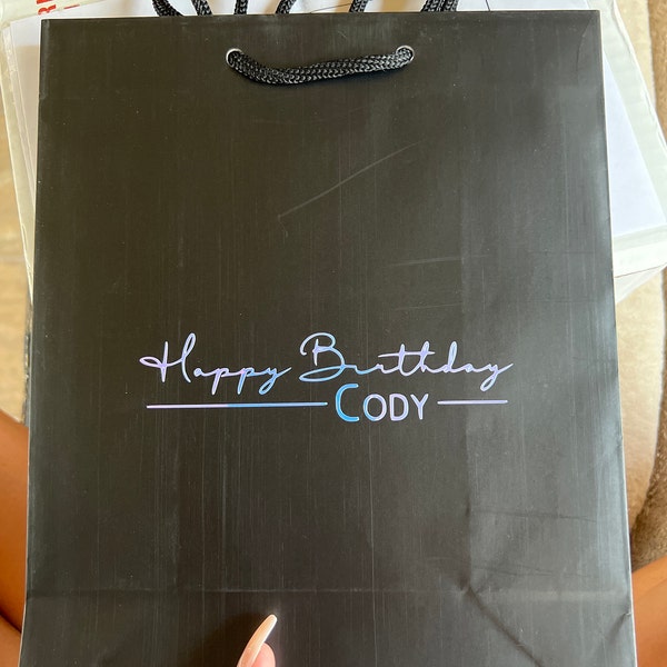 Personalized Birthday Gift Bag | Happy Birthday Bag - Etsy