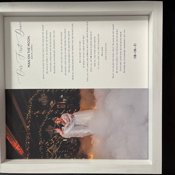 Our First Dance - Custom Handmade Framed First Dance Print on Canvas ...
