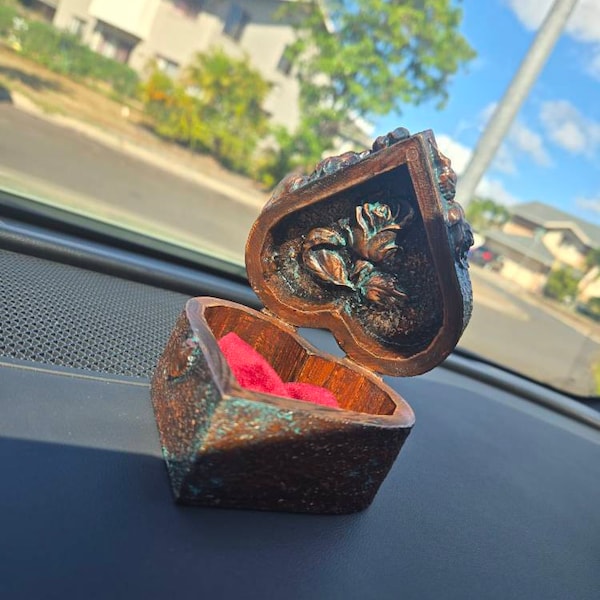 Skull Jewelry Box, Gothic Storage Box, Tarot Card Box, Trinket Box ...