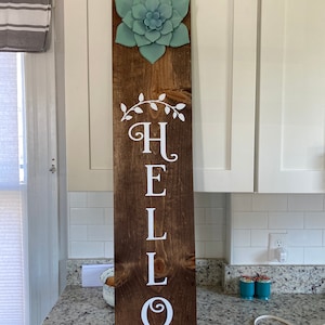 Vertical Hello Curved Leaves Vinyl Decal Vertical Hello | Etsy