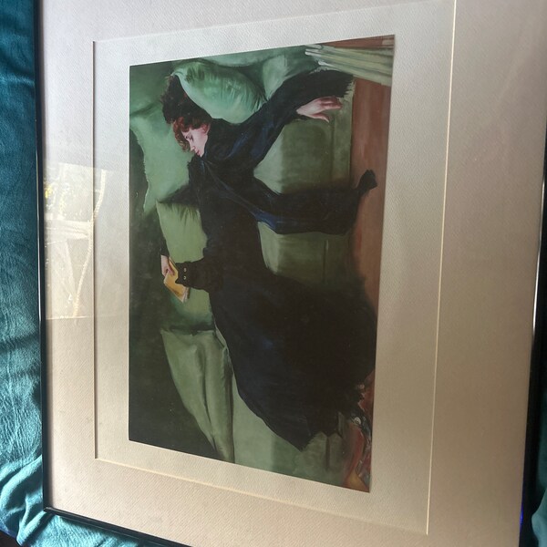 Black Cat Art Poster | Decadent Young Woman Cat Poster | After the ...