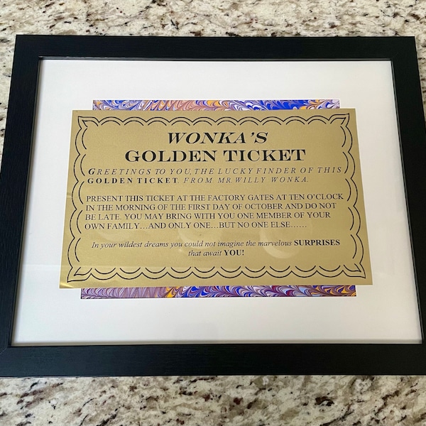 Wonka Chocolate Bar With Golden Ticket (chocolate Included)-one Bar per ...