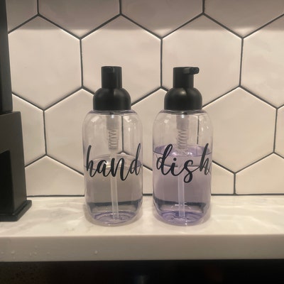 Hand Dish Decal Labels / Kitchen Decor / Hand Soap Label / Dish Soap ...