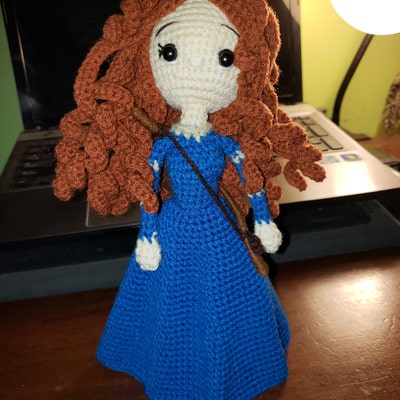 Merida Princess Crochet, Nursery Decor, Pocahontas Amigurumi, Crochet ...
