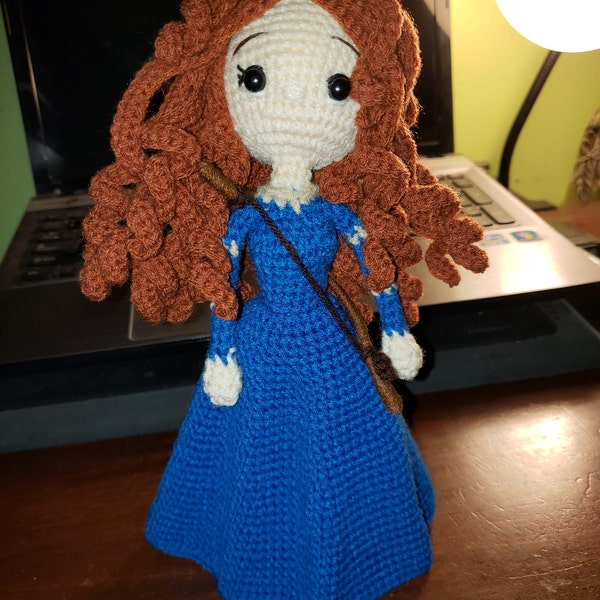 Merida Princess Crochet, Nursery Decor, Pocahontas Amigurumi, Crochet ...