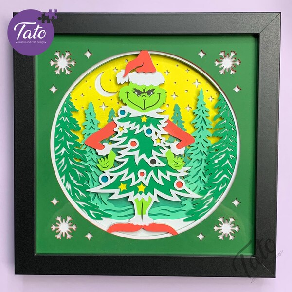 Starry Night Shadow Box SVG, Svg for Cricut Projects, 3D Layered SVG ...