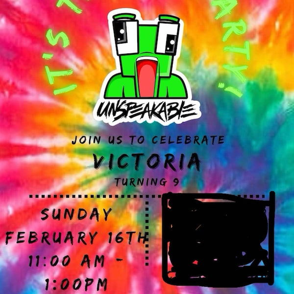 Unspeakable Invitation, Unspeakable Birthday Invite, Unspeakable ...