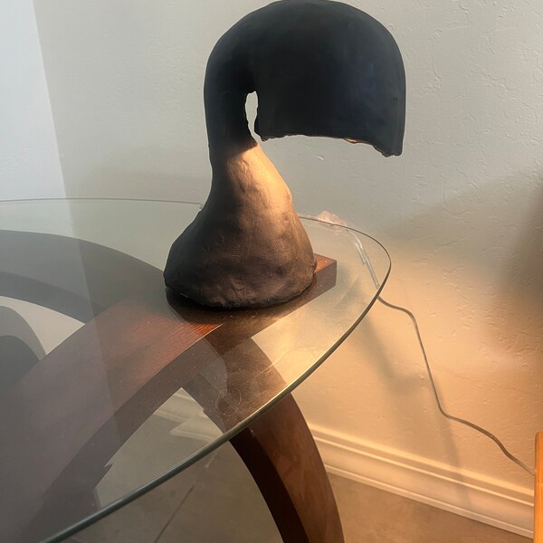 Handcrafted Biomorphic Pendant Light | 12-22" Large Wide-mouth Fixture ...