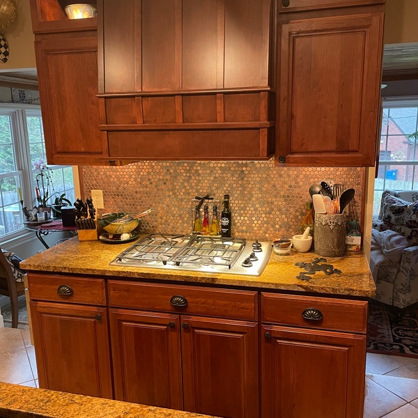 Tile Sheets of US Copper Pennies. Penny Floor and Backsplash Tiles (12 ...