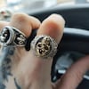 Handcrafted Wedding Greek Key Band With Enamel Detailing - Unique ...