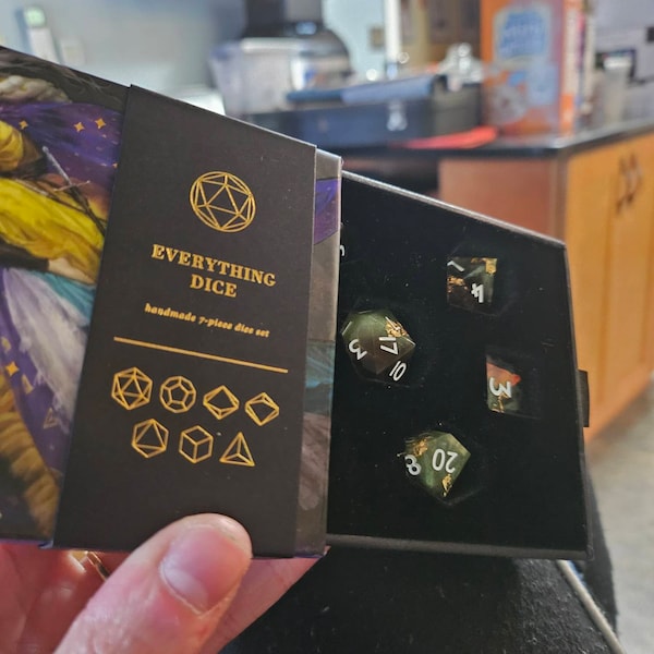 Earthtones - Nature Dice, Druid Dice, Ranger Dice, Handmade Resin Sharp ...