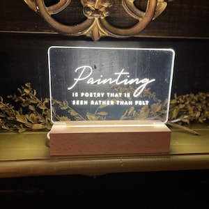 Inspirational Quote LED Light Custom Quote Sign custom LED Night Light ...