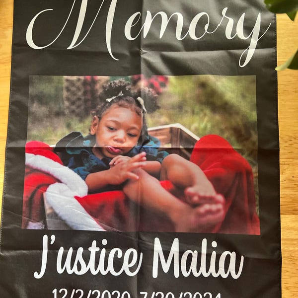 Personalized Memorial Garden Flag: Custom Photo & Name - Etsy