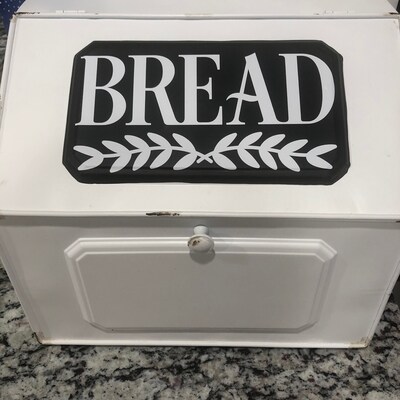 Bread Box Decal, Bread Box Storage Label, Farmhouse Style Pantry Decor ...