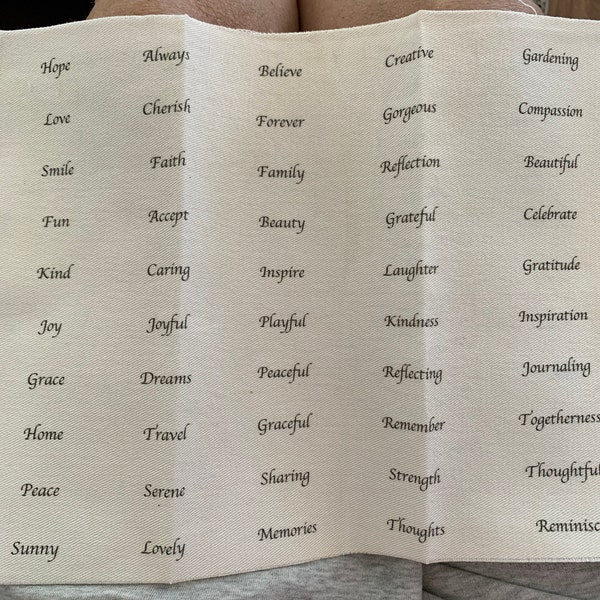 50 (general Theme) Fabric Words, Phrases, Labels, Journal Ephemera ...