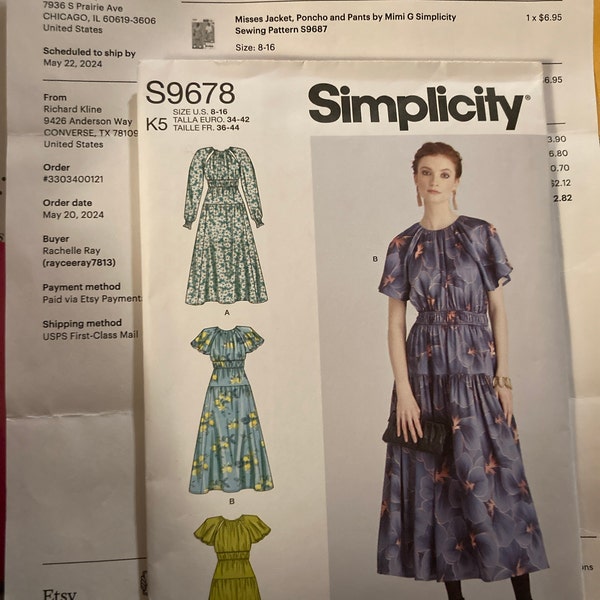 Simplicity Sewing Pattern S9475 Misses' Dresses - Etsy