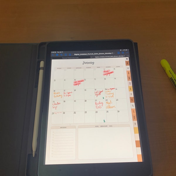 Goodnotes Planner Digital Ipad, Monthly Planner, Goodnotes Stickers ...