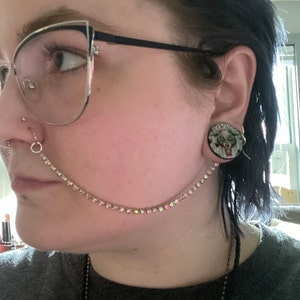 Attachable Nose Chain Removable Chain Hooks Onto Earrings | Etsy