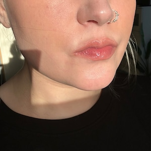 Silver Sun Septum Ring, Infinity Hoop, Silver Moon Nose Ring, Sun ...