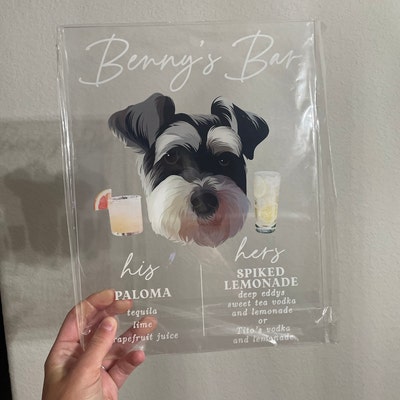 Dog Signature Drink Sign Dog Bar Acrylic Sign Open Bar - Etsy