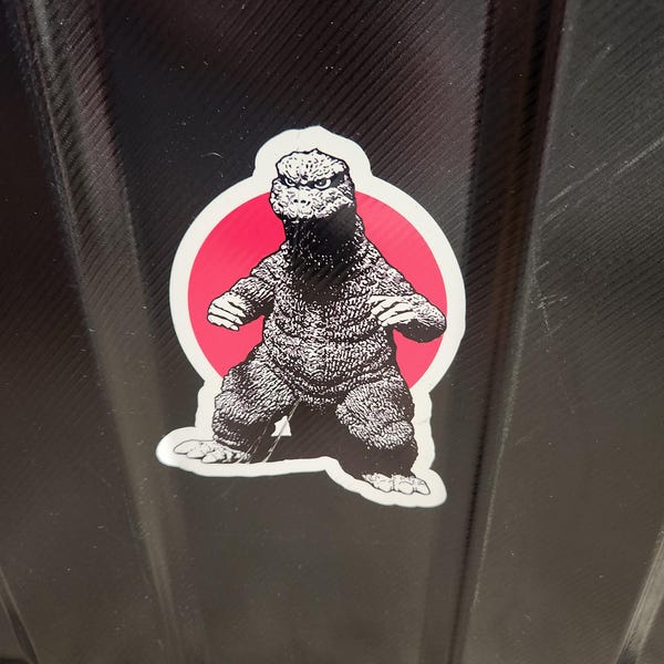 Godzilla Vinyl Sticker - Etsy