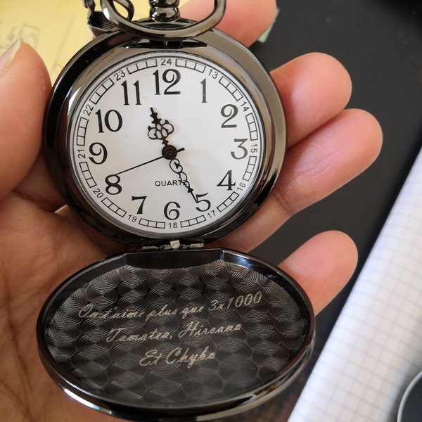 Pocket Watch Engraved Photo Anniversary Personalized Custom Gift -as ...