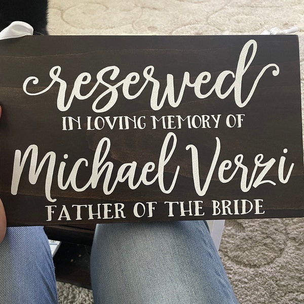 Mother of the Bride in Loving Memory Wedding Sign - Etsy