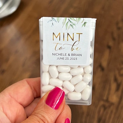 Mint to Be Tic Tac Stickers Wedding Favor Sticker Tic Tac Labels Bridal ...