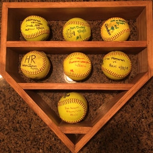 Large Baseball Display Shelf, Holds 20 Baseballs and 16 Championship ...