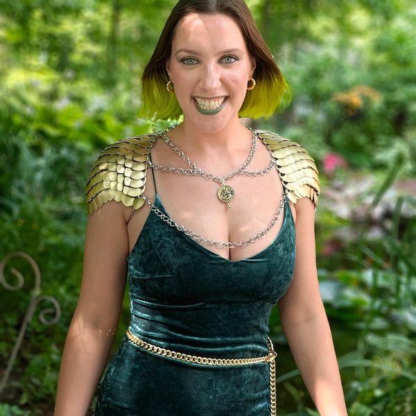 Viking Princess Scalemail Dragon Queen Chainmail Bikini Top Harness ...