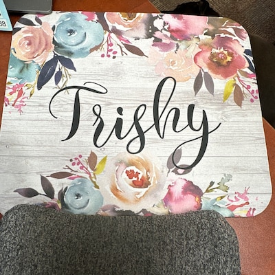 Custom Mousepad Floral Mousepad Monogram Mouse Pad Office Decor ...