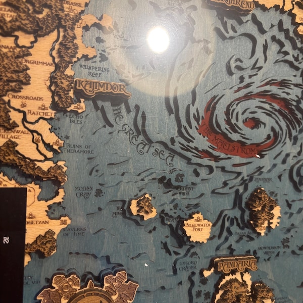 3D Wooden Map of the Enchanted Continents - Etsy