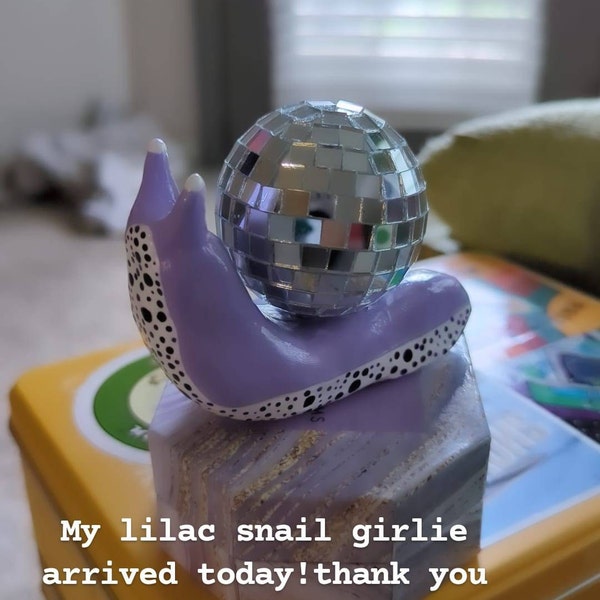 Clay Mirrorball Snails, Clay, Clay Sculptures, Disco Snail, Mirrorball ...