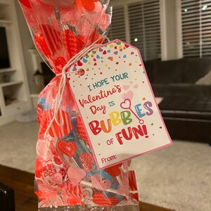 Bubbles of Fun Valentine Tag, I Hope Your Valentine's Day is Bubbles of ...