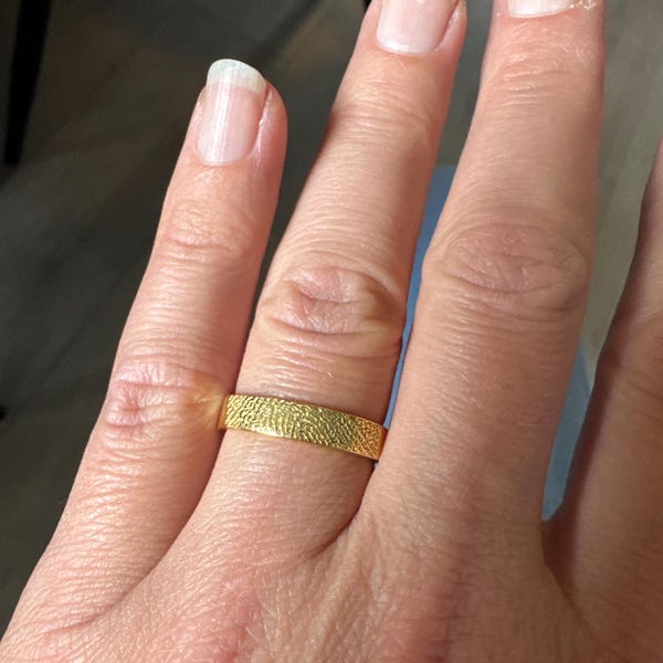 Actual Fingerprint Ring • Fingerprint Band Ring • Personalized ...