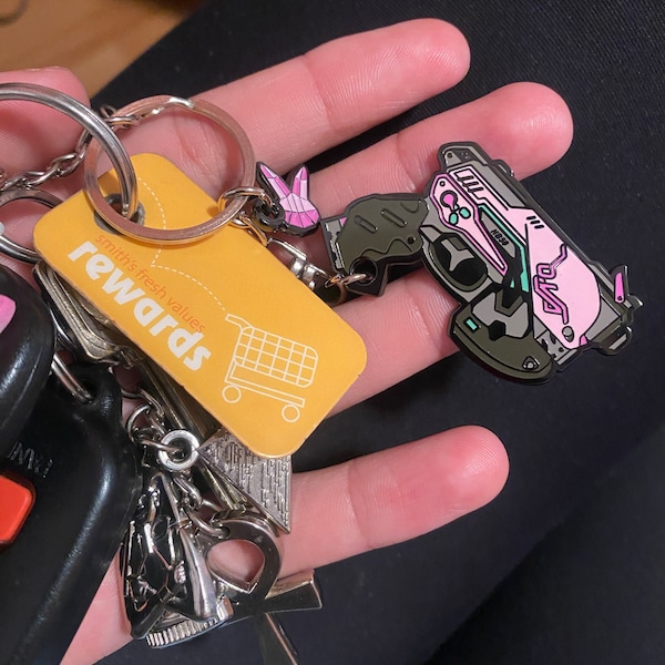 D.va Light Gun Keychain - Overwatch Dva Pistol Keychain - Dva Metal Key ...