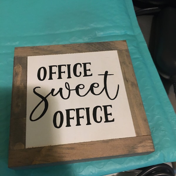 Office Sweet Office Sign, Office Desk Decor, Funny Office Space Sign ...